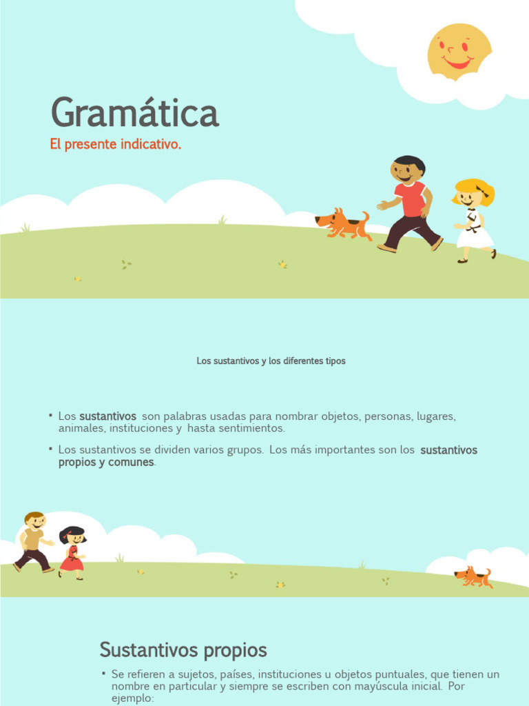 Gramática-Presente Indicativo (2023) | PDF | Adjetivo | Sustantivo