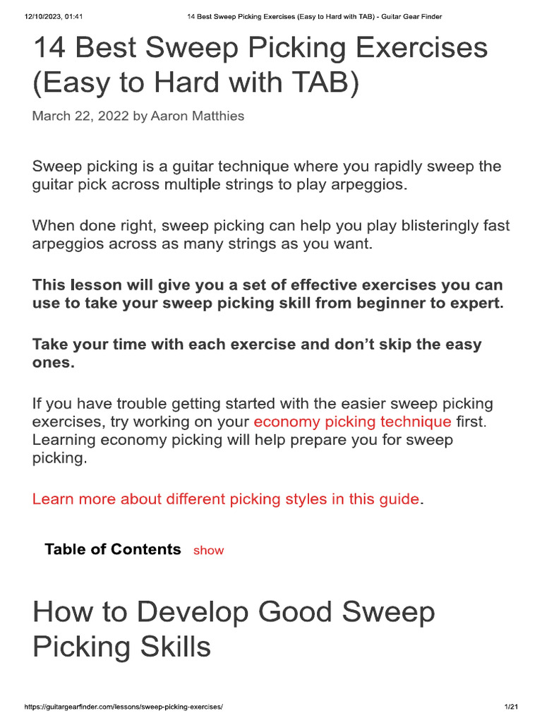 Sweep 1 | PDF