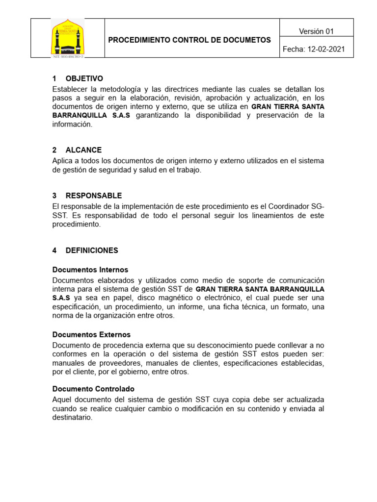 Procedimiento Control de Documental | PDF | Tecnología | Informática