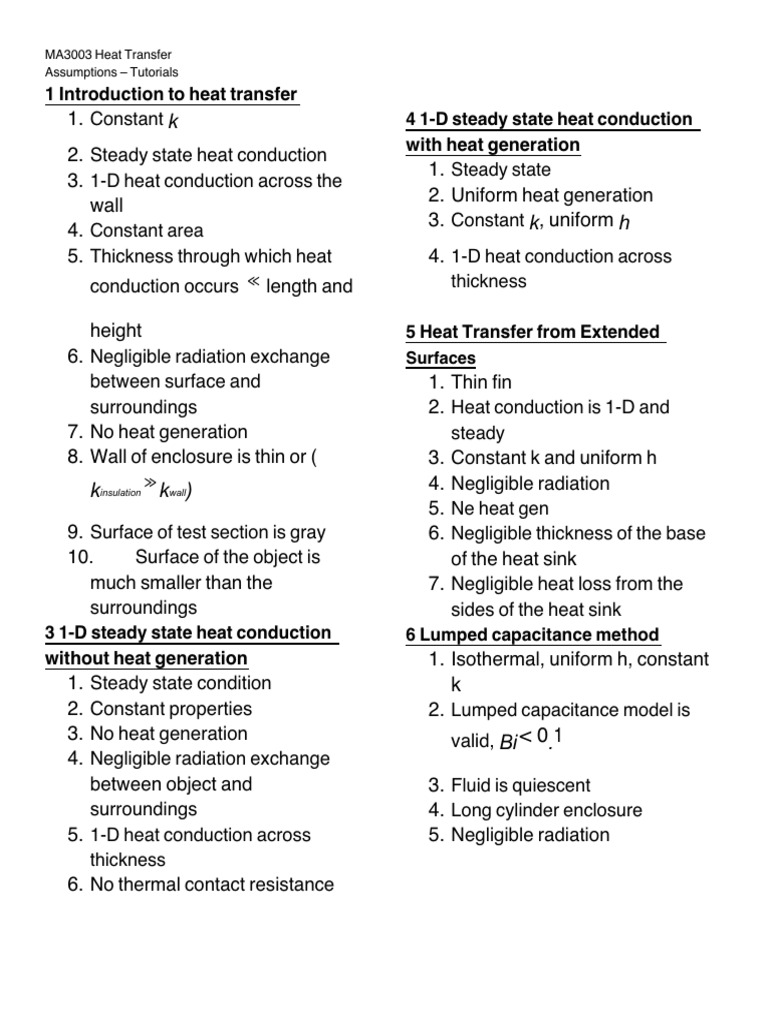 MA3003 Assumptions | PDF