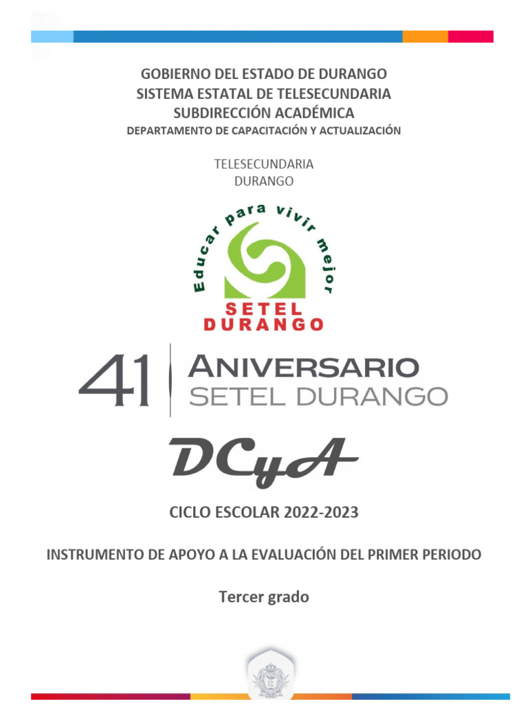 Instrumento Apoyo Evaluacion B1 Grado3 Dcya 22 23 | PDF | Mezcla ...