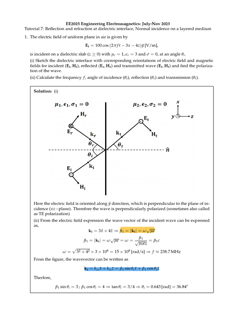 Tutorial7 Updated | PDF | Waves | Scientific Phenomena