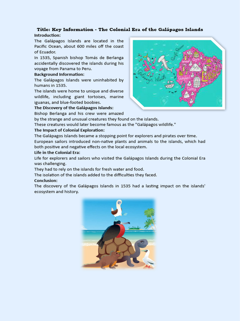 Exploring The Galapagos Islands | PDF | Galápagos Islands