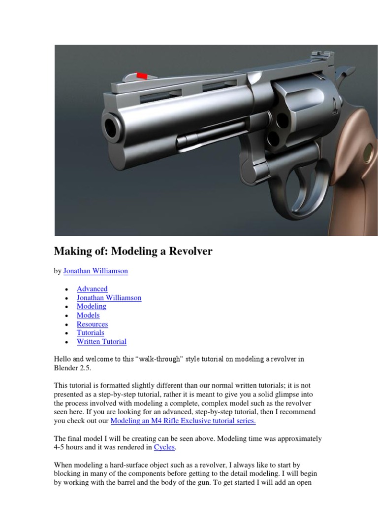 Making Revolver - Blender | PDF | Revolver | Firearms