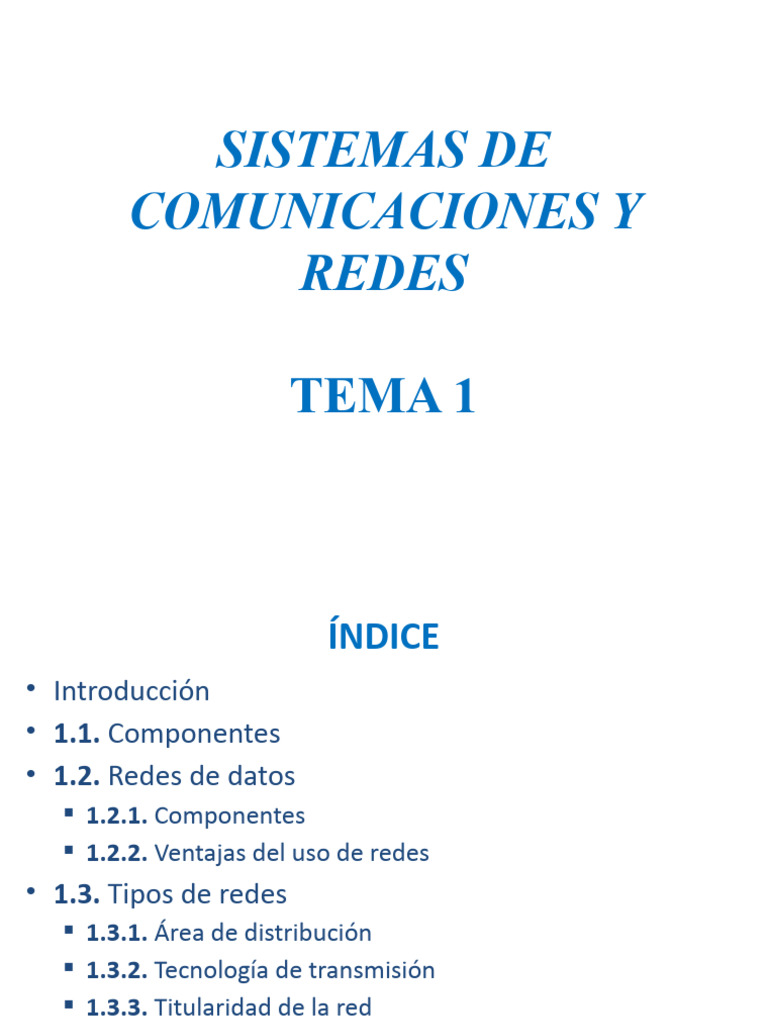 Redes Locales TEMA 1 | PDF | Red de computadoras | Estandarización