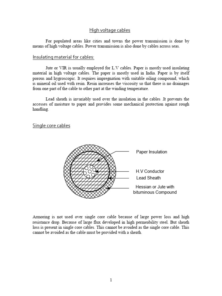 Cables | PDF | Electrical Breakdown | Insulator (Electricity)