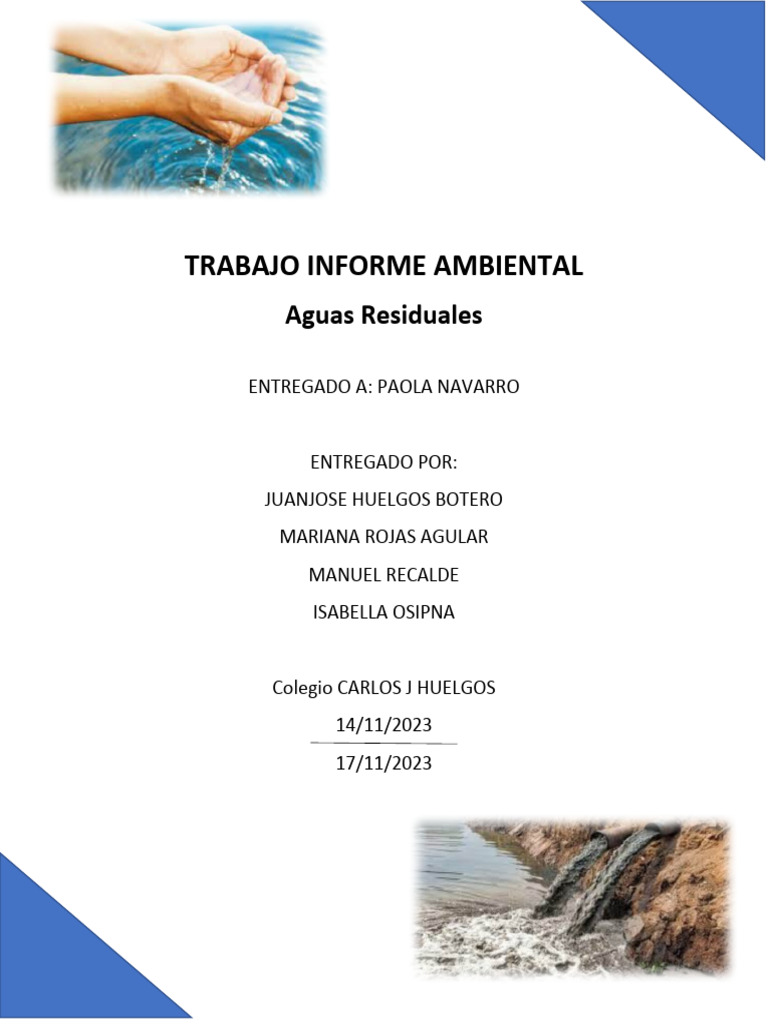 Trabajo Informe Ambiental | Descargar gratis PDF | Agua | Residuos