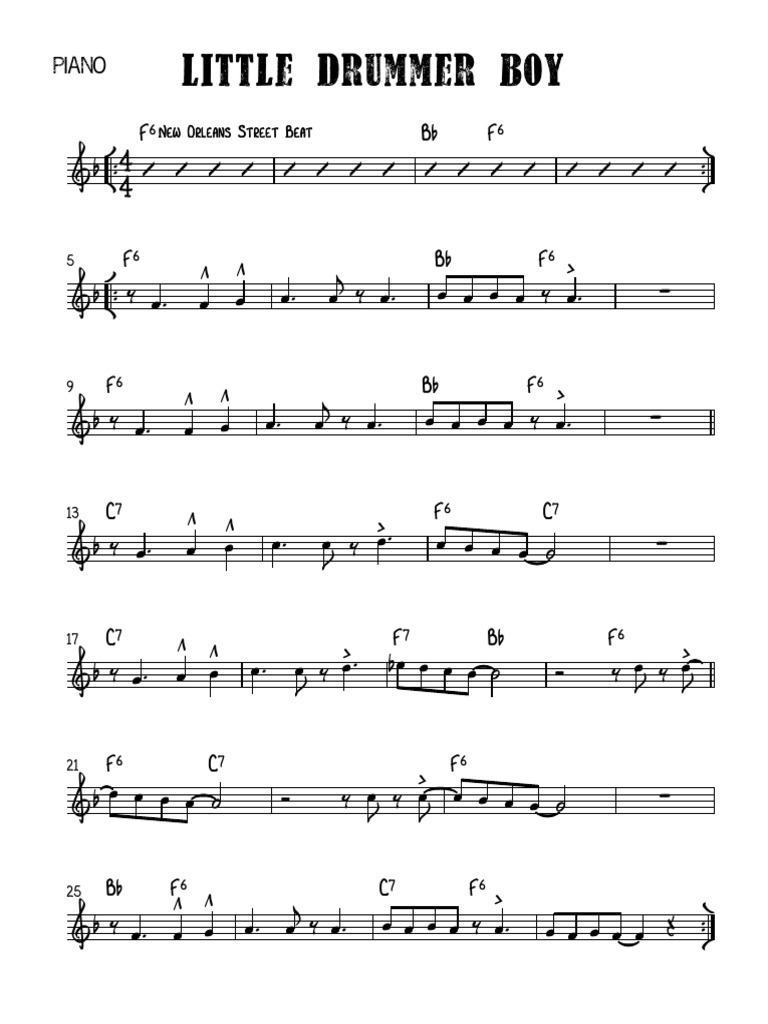 Little Drummer Boy - Piano | PDF