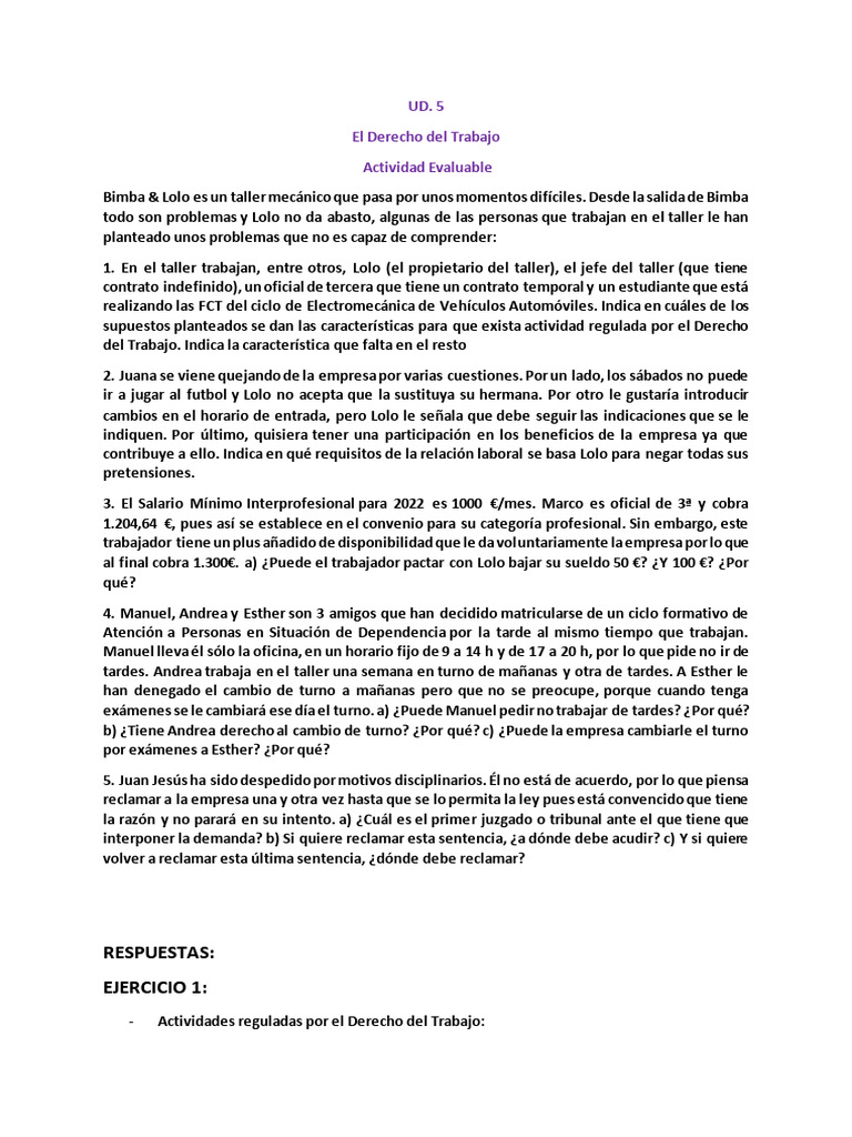 Actividad Fol Completa Unidad 5 | Descargar gratis PDF | Derecho ... Actividad Fol Completa Unidad 5 | Descargar gratis PDF | Derecho ...