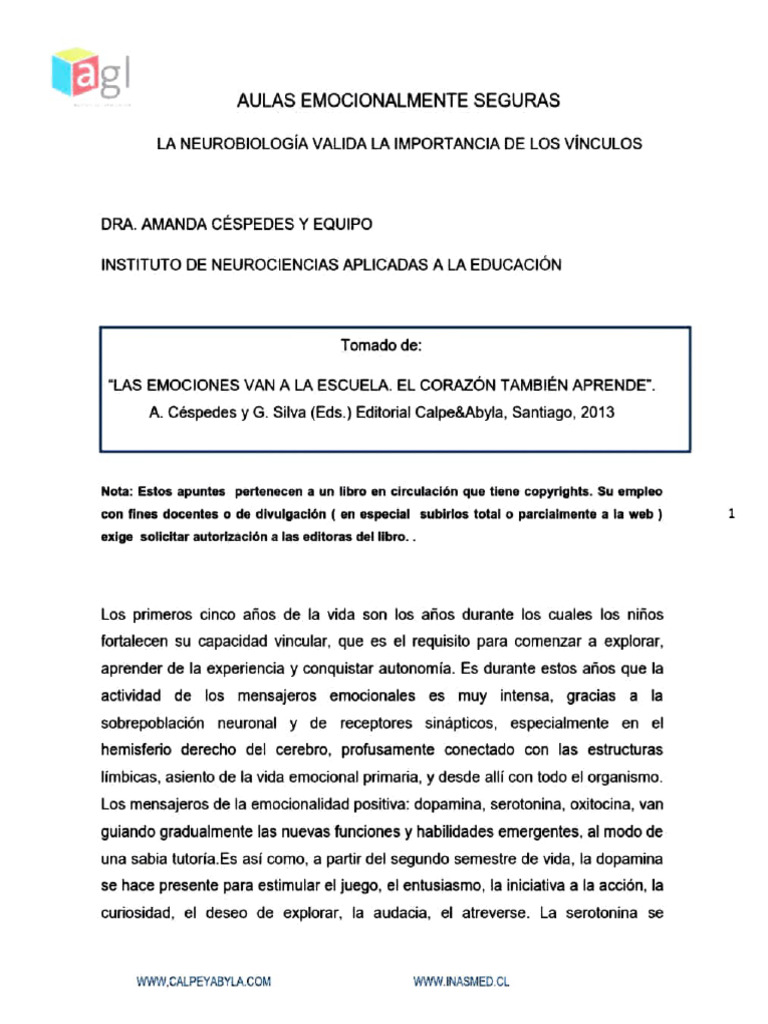 Las Emociones Van A La Escuela El Corazón También Aprende Pdf