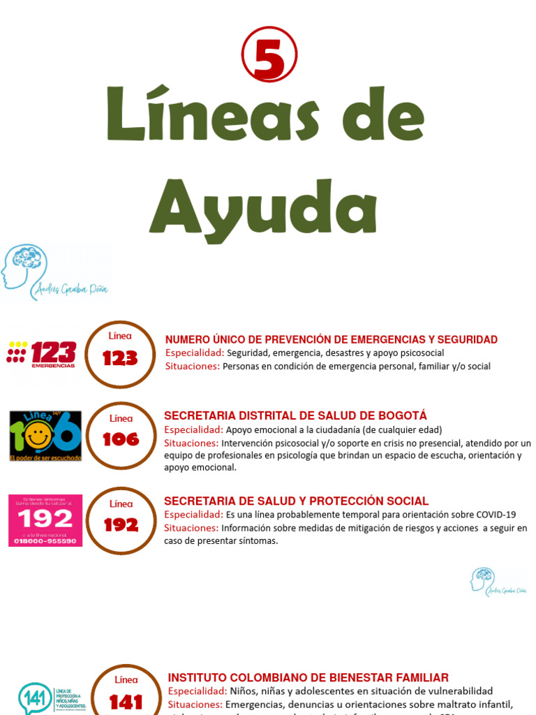 Lineas y Rutas de Ayuda | PDF | Violencia