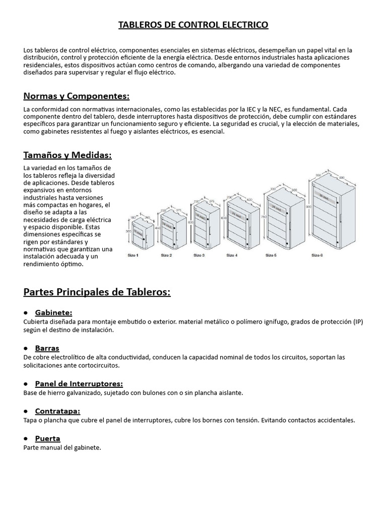Tableros de Control Electrico | PDF | Ingenieria Eléctrica | Corriente ...