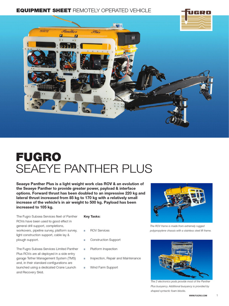 Seaeye Panther Plus ROV Overview | PDF | Equipment | Manufactured Goods
