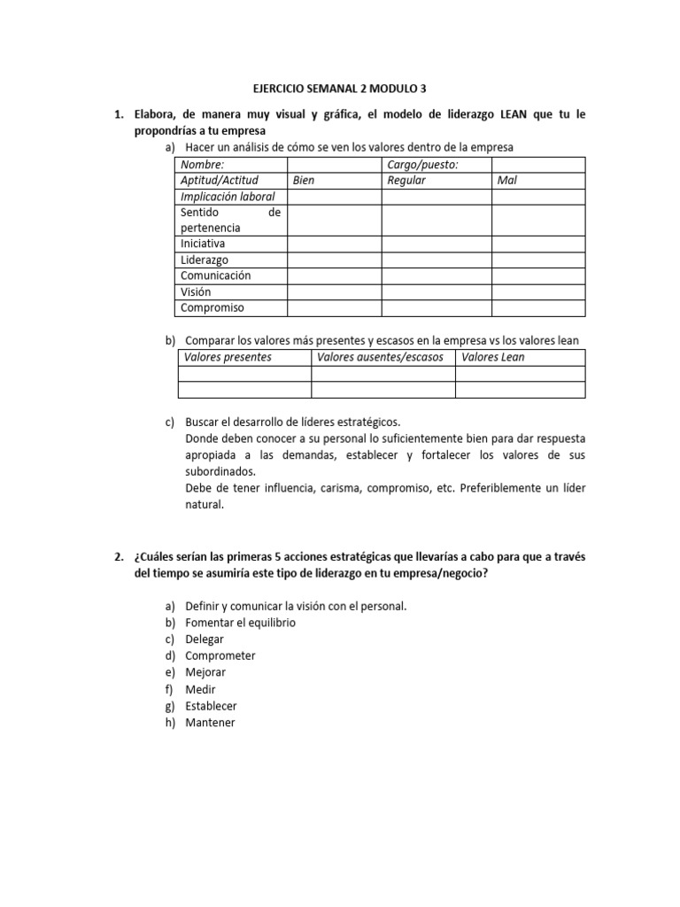 Ejercicio Semanal 2 Modulo 3 | PDF