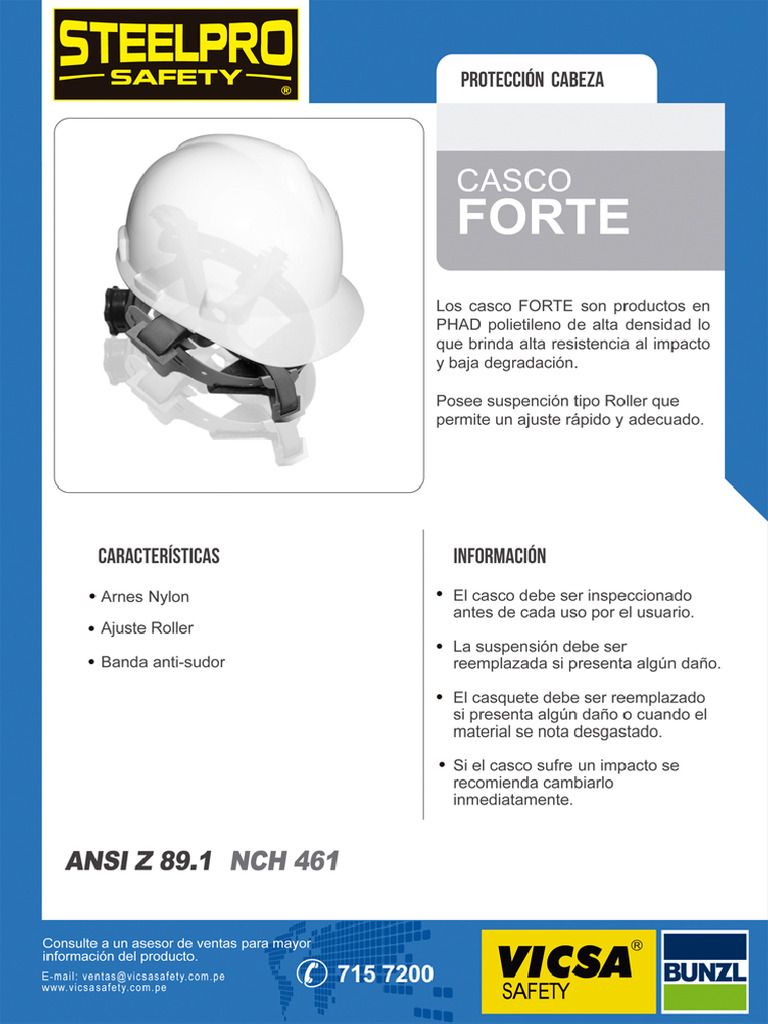 Ficha Tecnica Casco | PDF