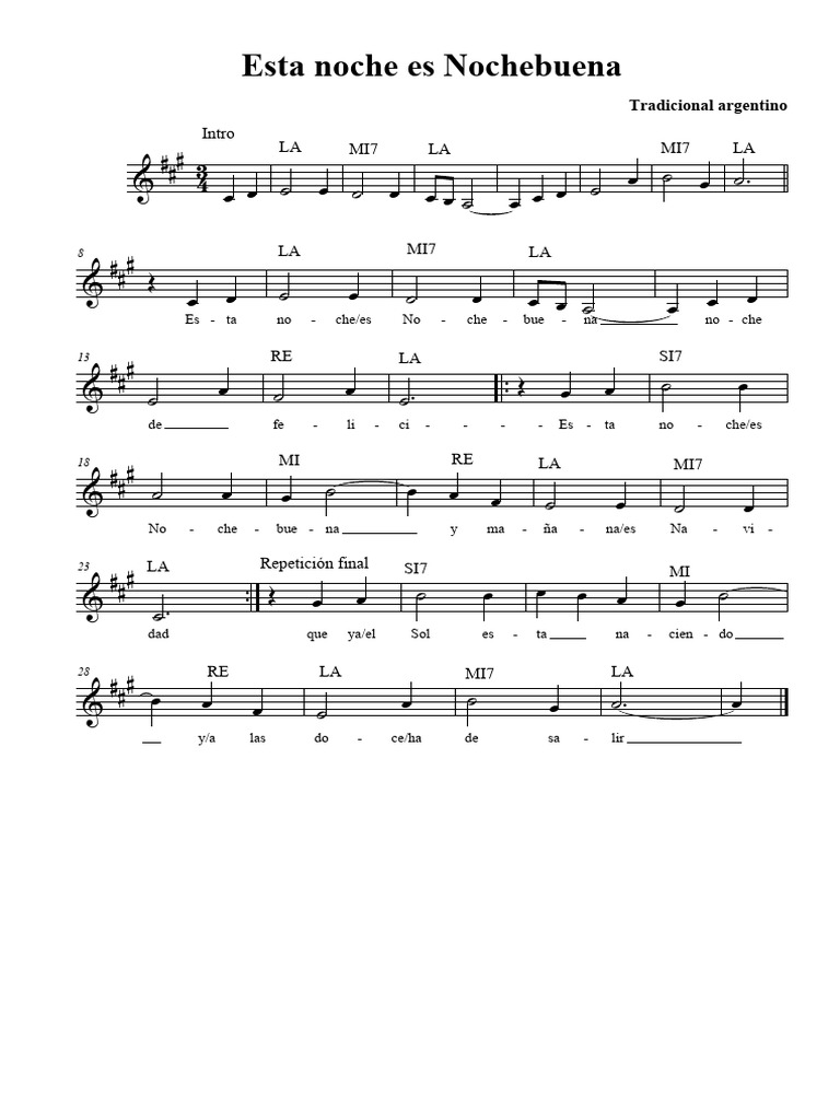 Esta Noche Es Nochebuena | PDF