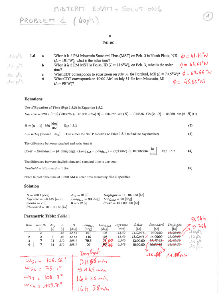 Midterm Exam - Solution | PDF