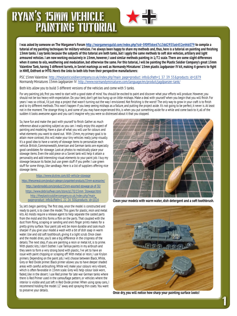 Tank Painting Tutorial | PDF | Paint | Tanks