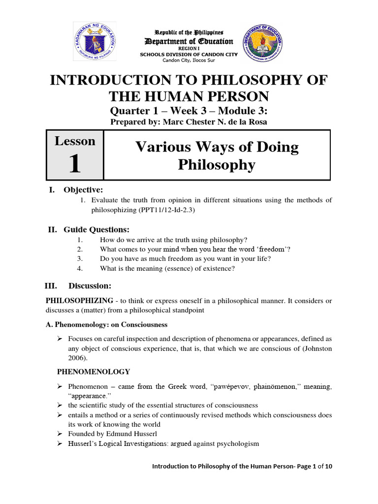 Q1W3 Introduction To Philosophy | PDF | Deductive Reasoning ...