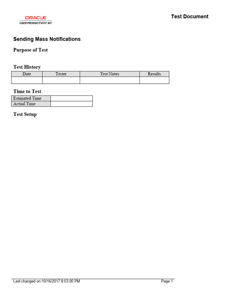 Mass Notification Test Procedure Guide | PDF | Login | Information