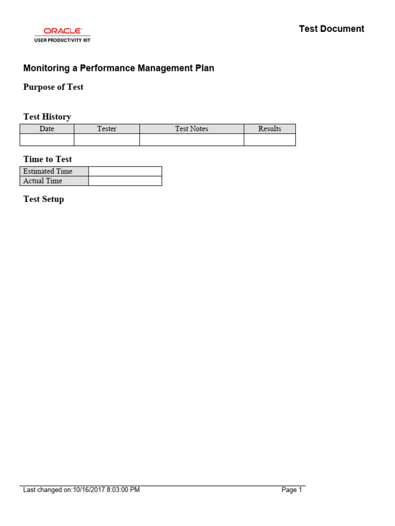 Performance Management Plan Testing Guide | PDF | Computing