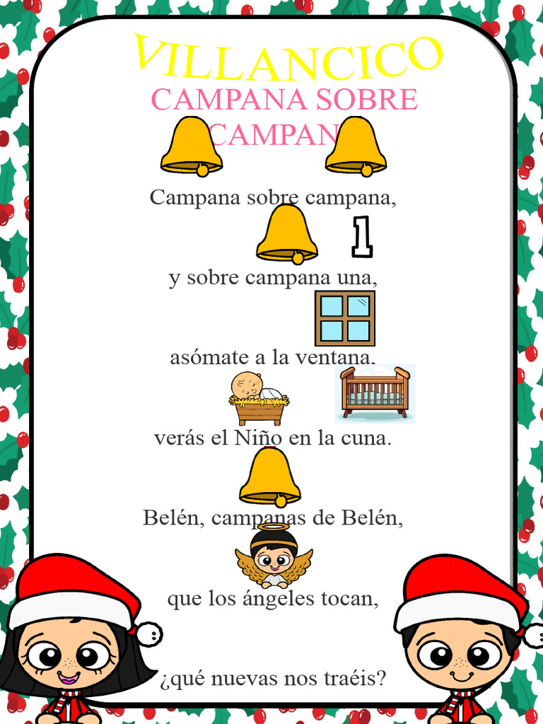 Villancicos Navideños con Pictogramas | PDF | Arte | Religión y ...