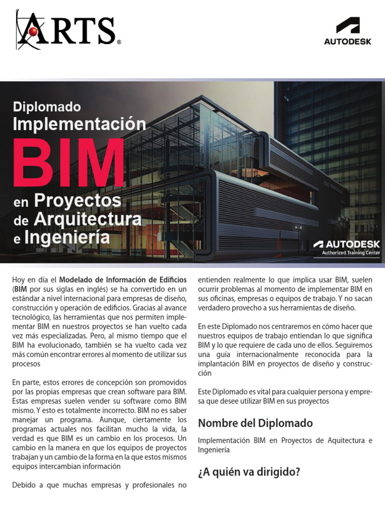 Diplomado en Implementacion BIM en Proyectos de Arquitectura e Ingeniria Arts | Descargar gratis ...