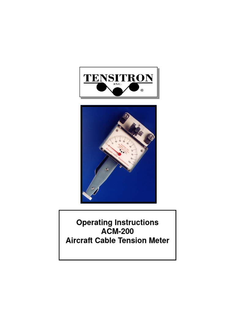 ACM-200 Web Operating Instructions | PDF | Calibration | Manufactured Goods