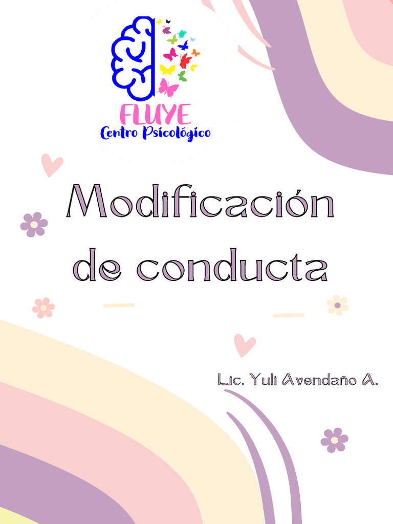 Cuaderno de Modificacion de Conducta - Centro Psicologico Fluye) | PDF
