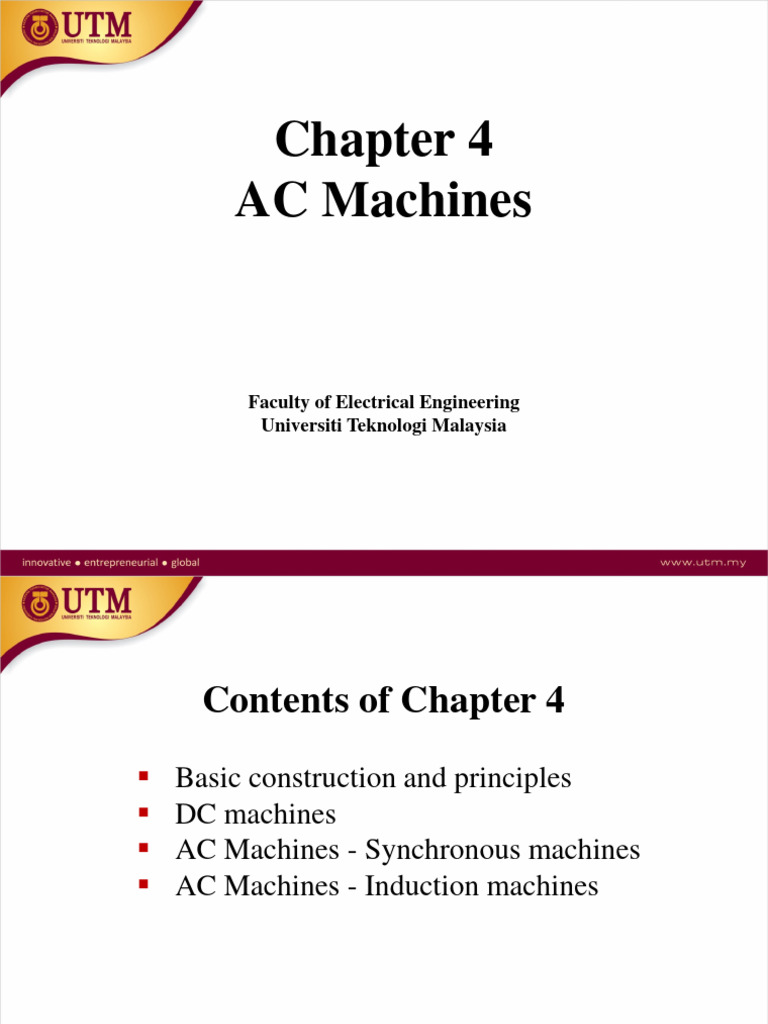 Chapter 4 (Week 15) - Machines (AC Machines) - HM | PDF | Electric Motor | Electromagnetic Induction