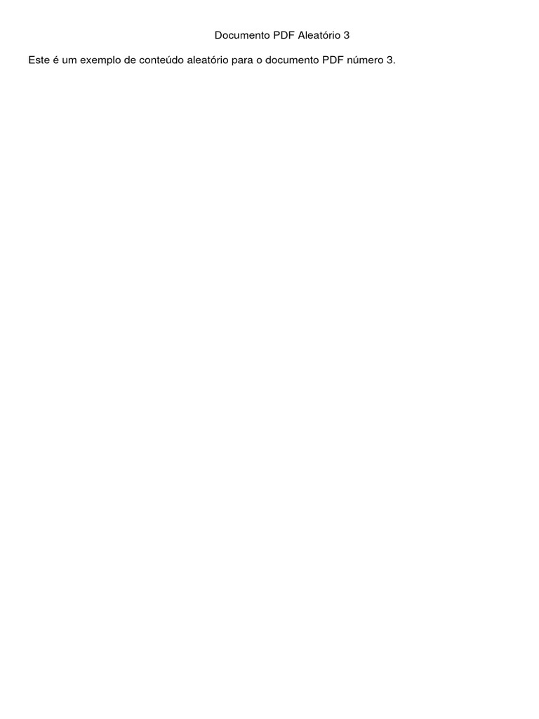 Conteúdo Aleatório PDF 3 | PDF