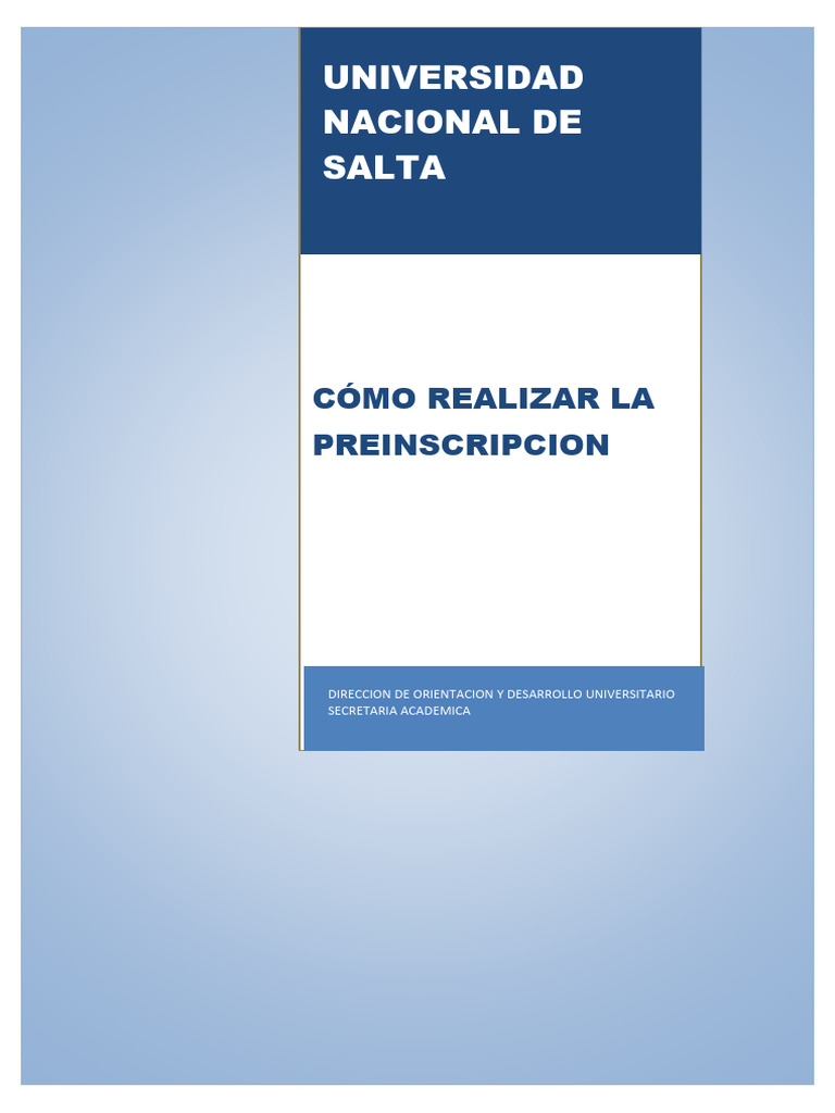 Como Realizar La Preinscripcion | PDF | Informática