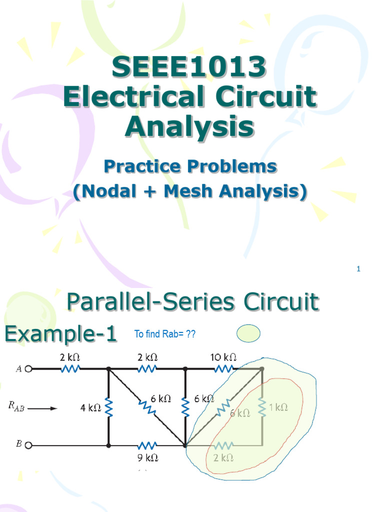 W4 - Nodal+Mesh Analysis - Problems | PDF | Electrical Network ...