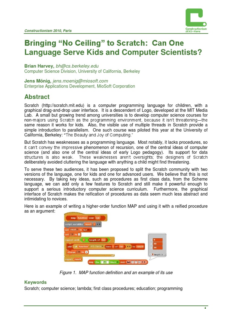 Bringing "No Ceiling" To Scratch: Can One Language Serve Kids and ...
