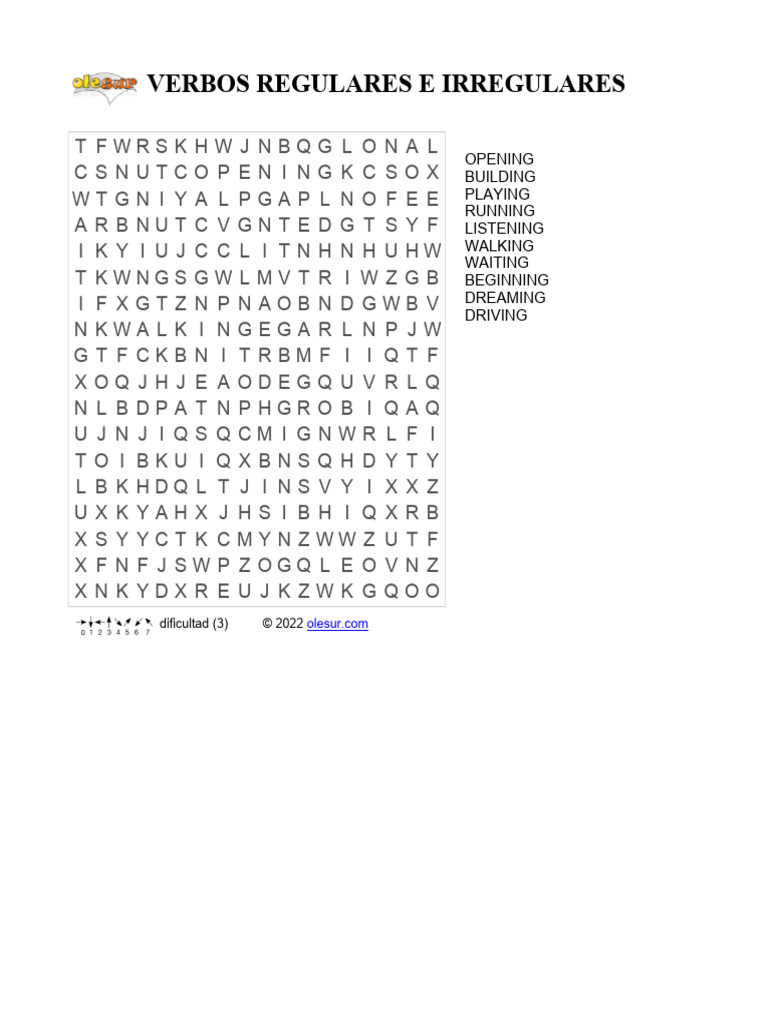 Sopa de Letras 125 | PDF