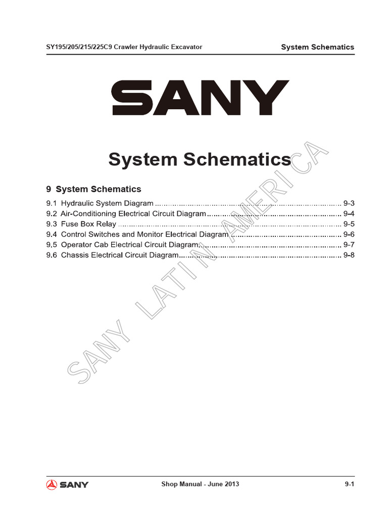 Sany Wiring Diagram-1 | PDF | Technology & Engineering