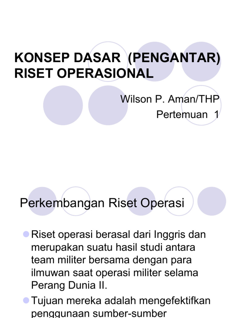 Pengantar Riset Operasional | PDF | Komputer