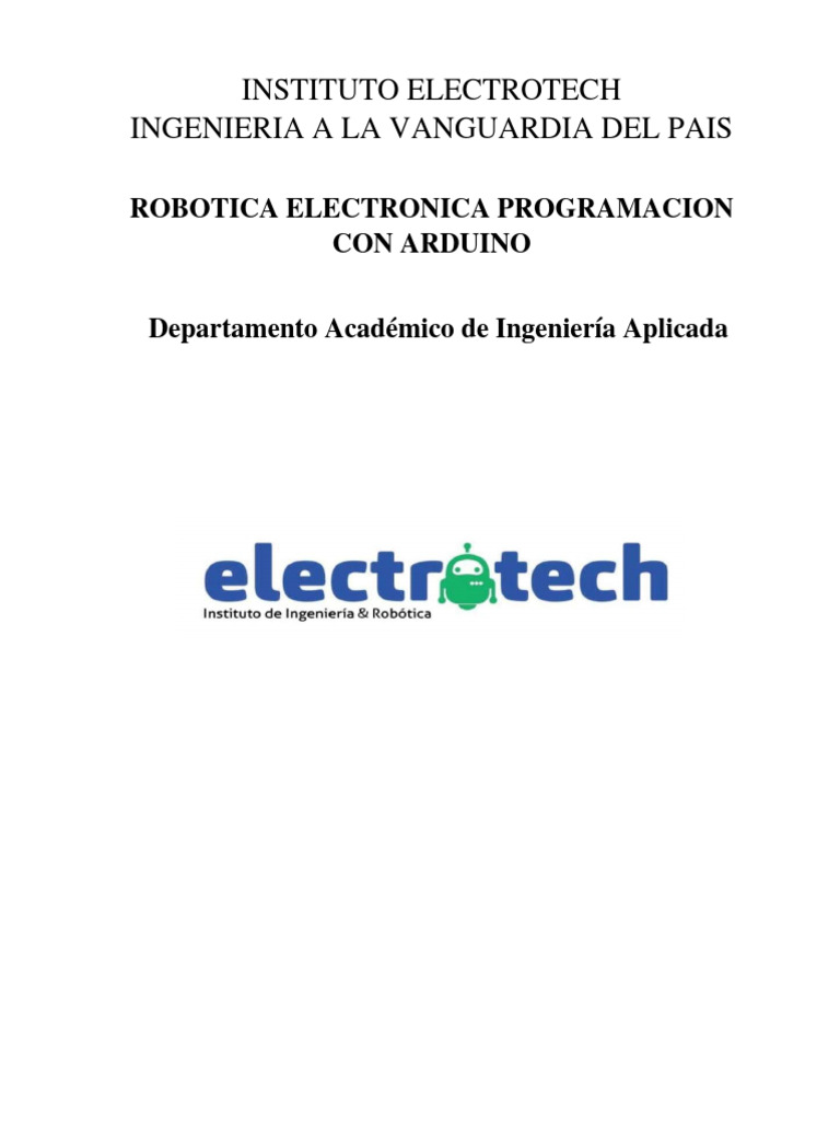 Curso Arduino Robotica Electronica y Programacion | PDF | Electrónica | Programación de computadoras