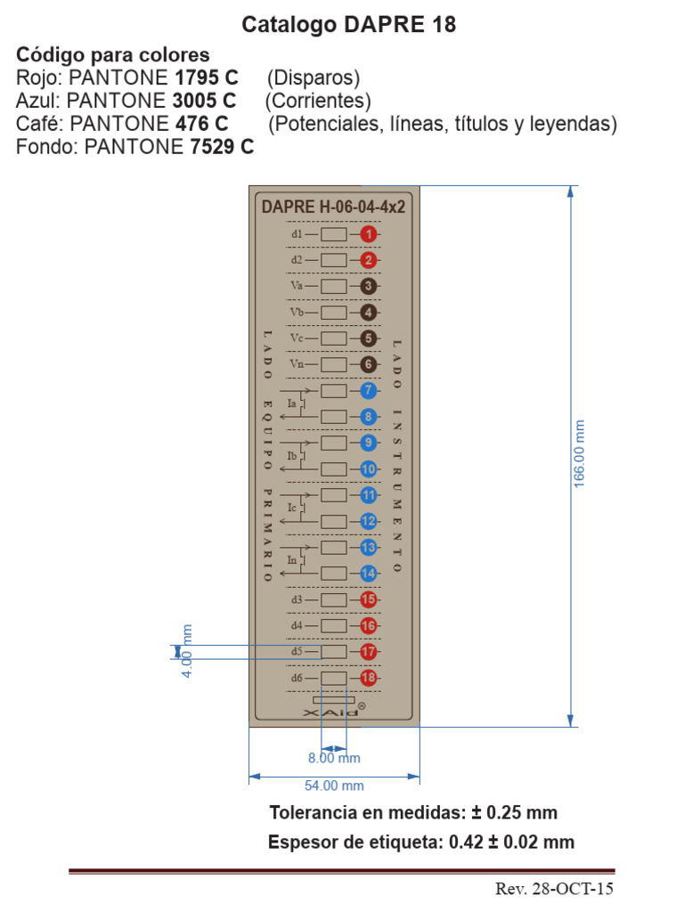 Catálogo DAPRE 18 (Rev. 28 Oct 15) | PDF