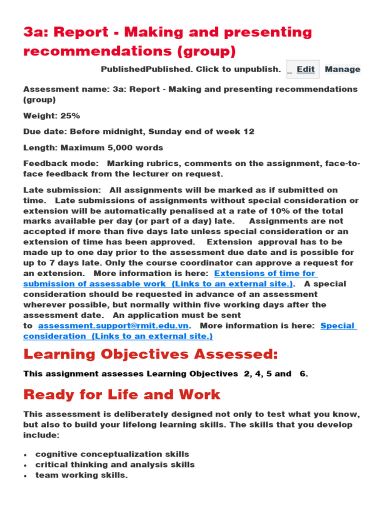 Assignment 3a - INSTRUCTIONS | PDF | Evaluation | Cognition