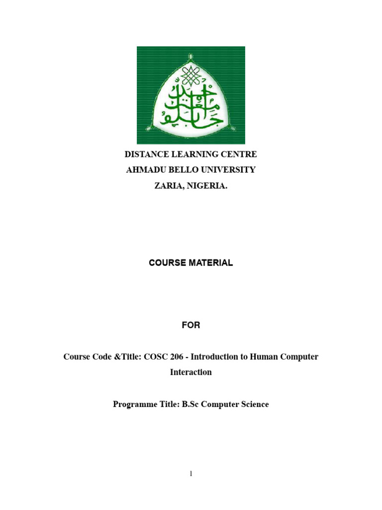 COSC 206 - Introduction To Human Computer Interaction. | PDF | Human ... COSC 206 - Introduction To Human Computer Interaction. | PDF | Human ...