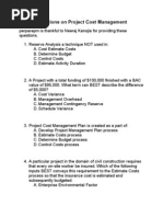 Sample PMP Earned Value Questions Scenario | PDF | Risk | Business