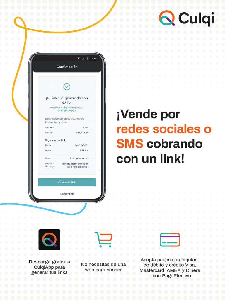 Vende sin web: CulqiApp para pagos online | PDF | Finanzas y dinero | Derecho