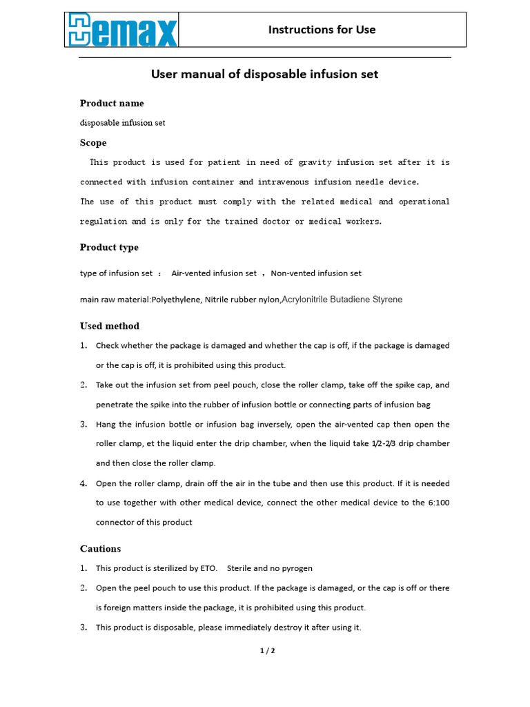 Ifudemax Admin Set 02 | PDF | Intravenous Therapy | Clinical Medicine