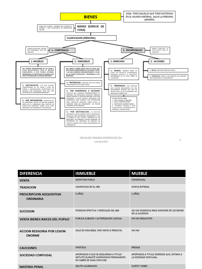 Esquema - Bienes | PDF | Propiedad | Derecho privado