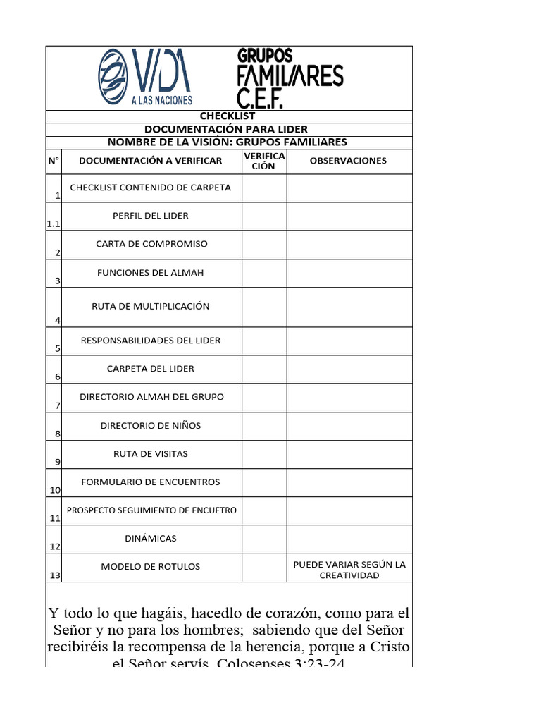 1 .Check List Contenido Carpeta | PDF