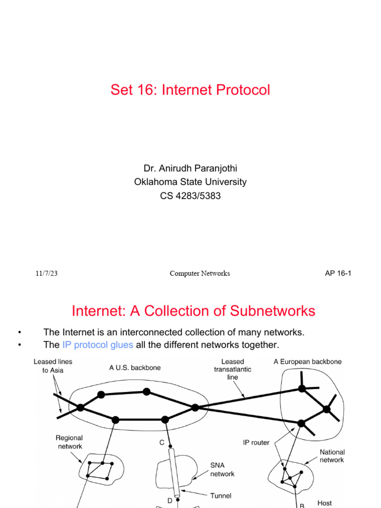 Set15 CH 5 Internet Protocols | PDF | Ip Address | Routing