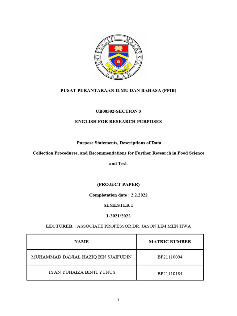 Research Methods in Food Science & TESL | PDF | Academic Publishing ...