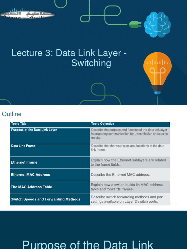 Lecture 03 Data Link Layer - Switching | PDF | Network Switch | Ethernet