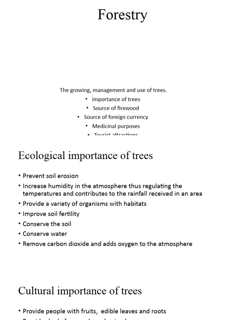 Forestry Notes 1 2 | PDF